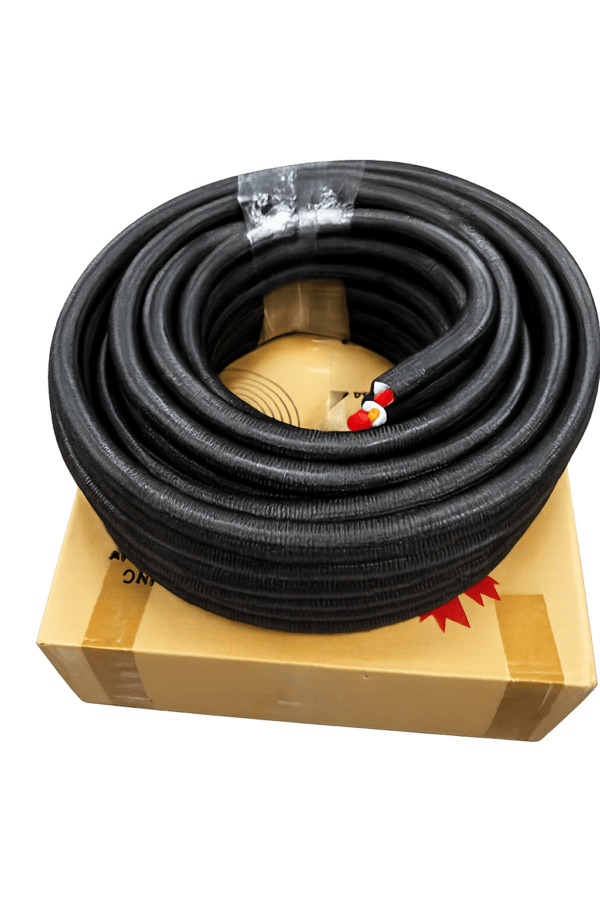 50 ft. Mini Split Line Set Copper Tubing Pipes and Black Triple-Layer ...